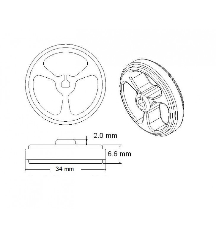 Cumpara Roata din plastic pentru roboti ZJ327 N20