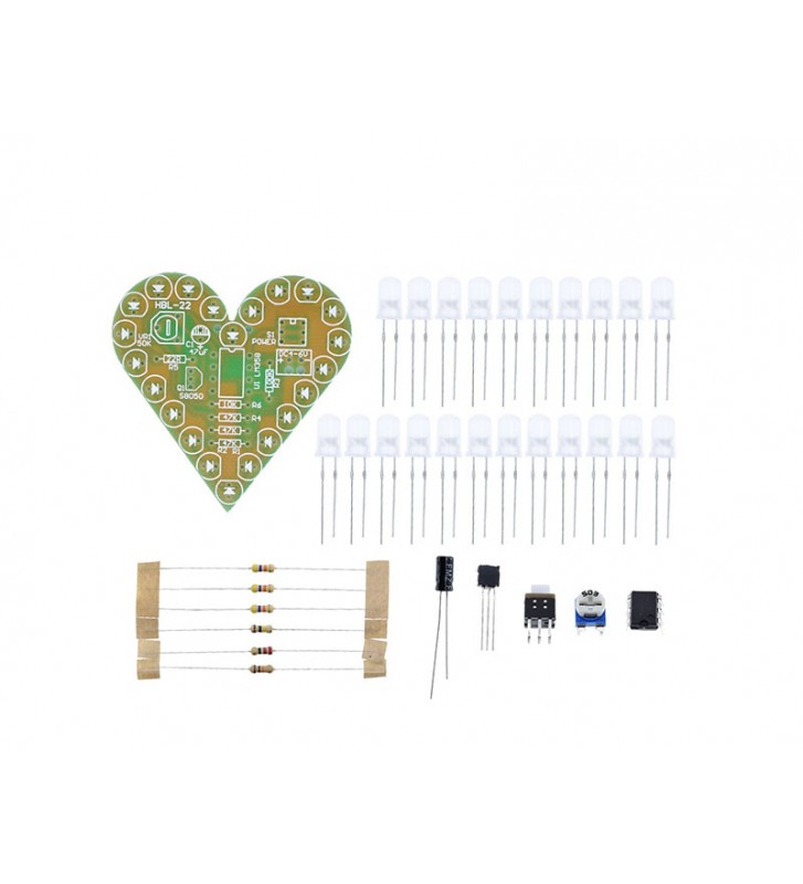 Cumpara Kit montaj inima cu led-uri rosii