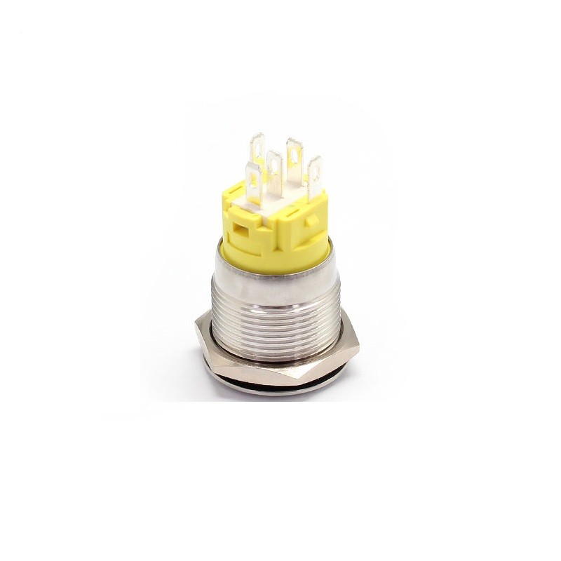 Cumpara Buton Push Metalic, 12V DC, 19mm, cu