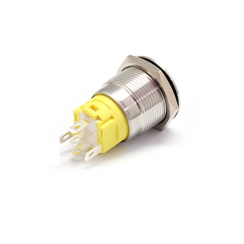 Cumpara Buton Push Metalic, 12V DC, 19mm, cu